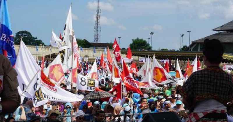Bendera Garbi Berkibar di Kampanye Prabowo di Bali